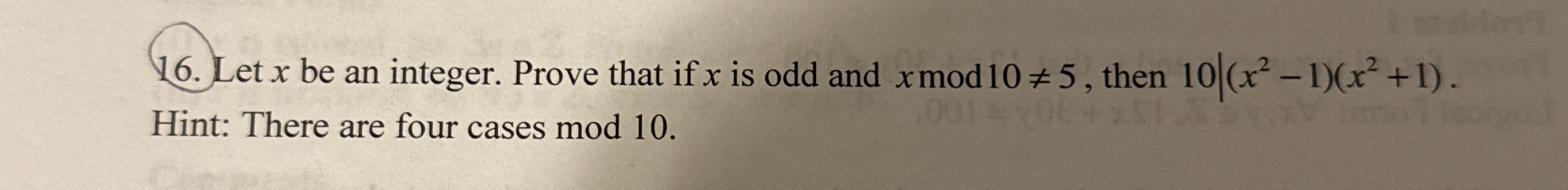 Solved Let x ﻿be an integer. Prove that if x ﻿is odd and | Chegg.com