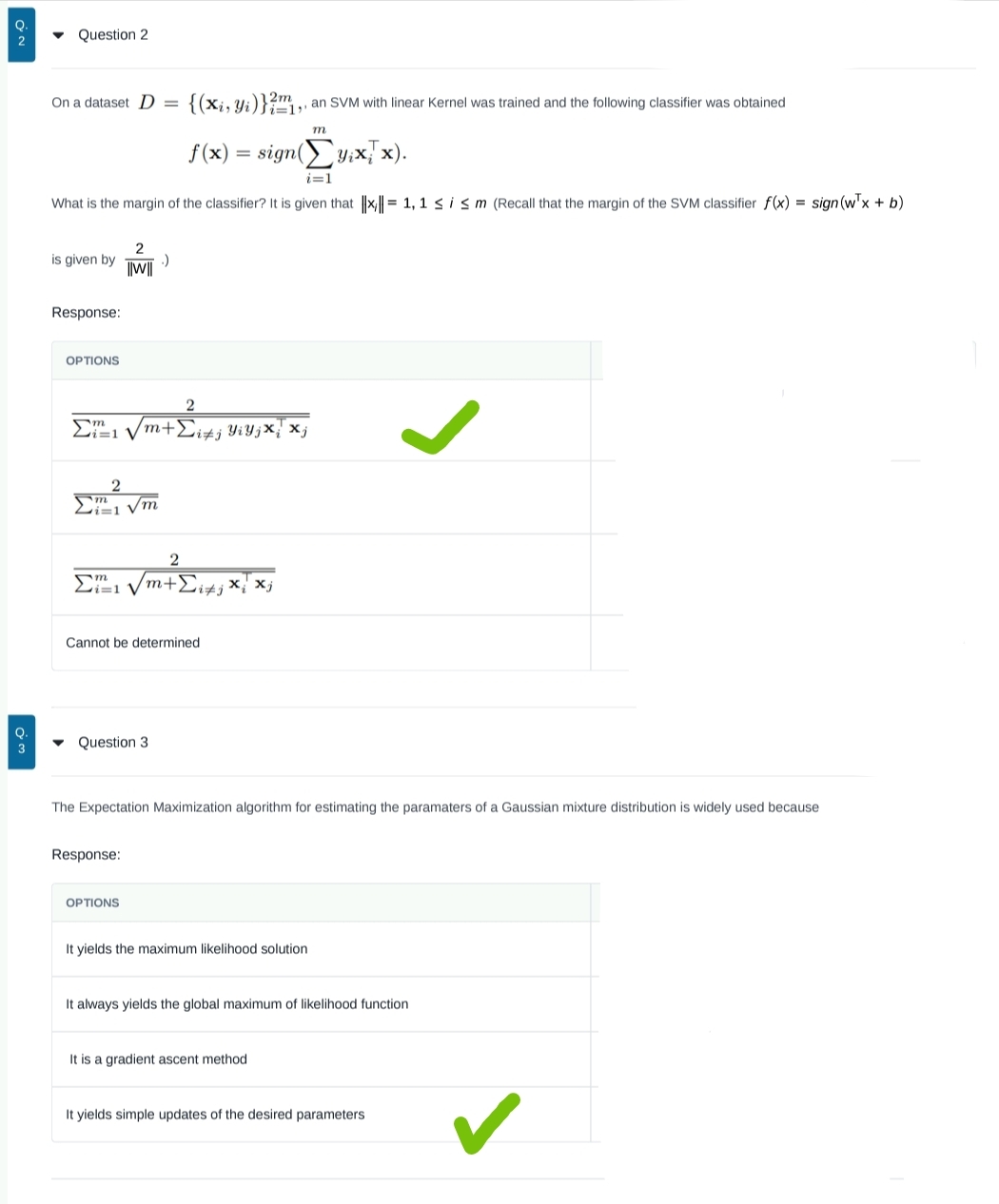 Solved Question 2On a dataset D={(xi,yi)}i=12m, , ﻿an SVM | Chegg.com