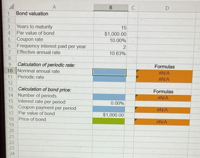 Solved Excel Online Structured Activity: Bond valuation You | Chegg.com
