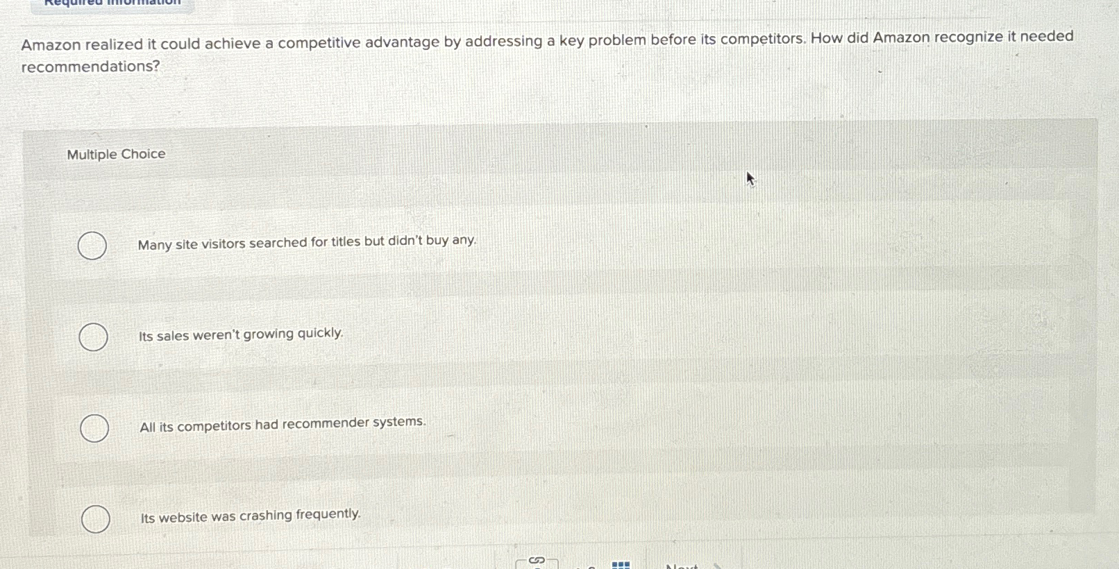 Solved Amazon realized it could achieve a competitive | Chegg.com
