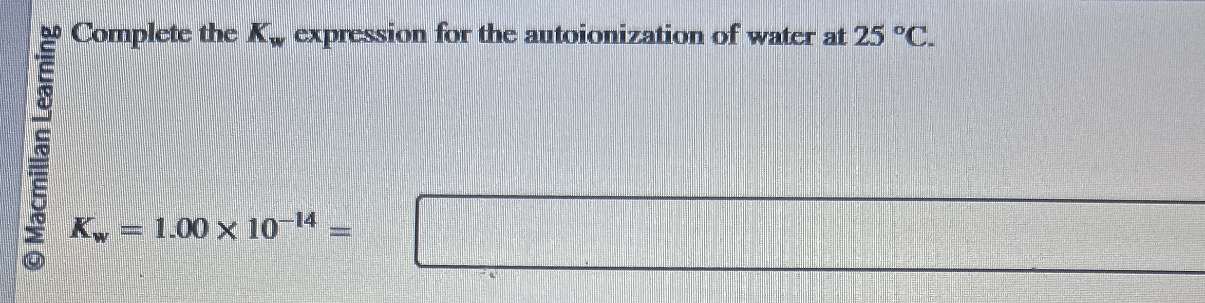 High Quality SOLUTION ?500 ﻿Complete the Kw ﻿expression for the | Chegg.com