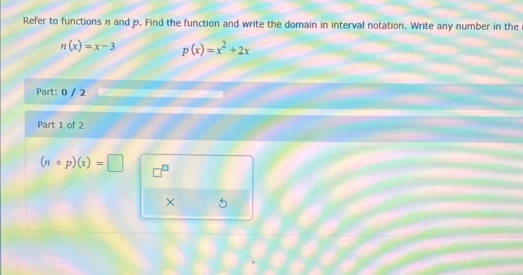 Solved Refer to functions n ﻿and p. ﻿Find the function and | Chegg.com