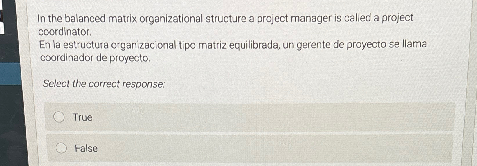 Solved In the balanced matrix organizational structure a | Chegg.com
