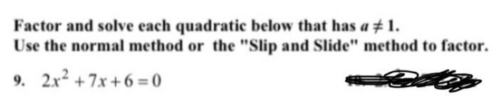 Solved Factor and solve each quadratic below that has a #1. | Chegg.com
