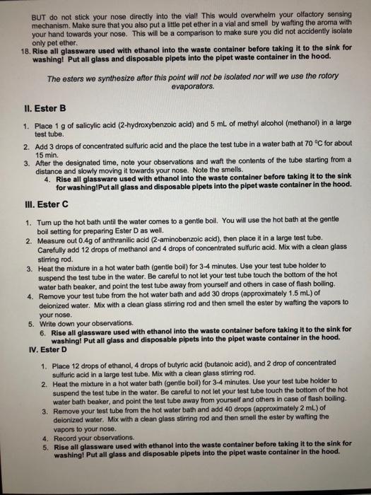 Solved Experiment #6 Ester Synthesis PRE-LAB ASSIGNMENT This | Chegg.com