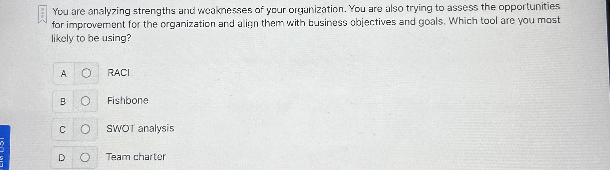 Solved You are analyzing strengths and weaknesses of your | Chegg.com