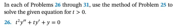 Solved In ﻿each of ﻿Problems 26 ﻿through 31, ﻿use the method | Chegg.com