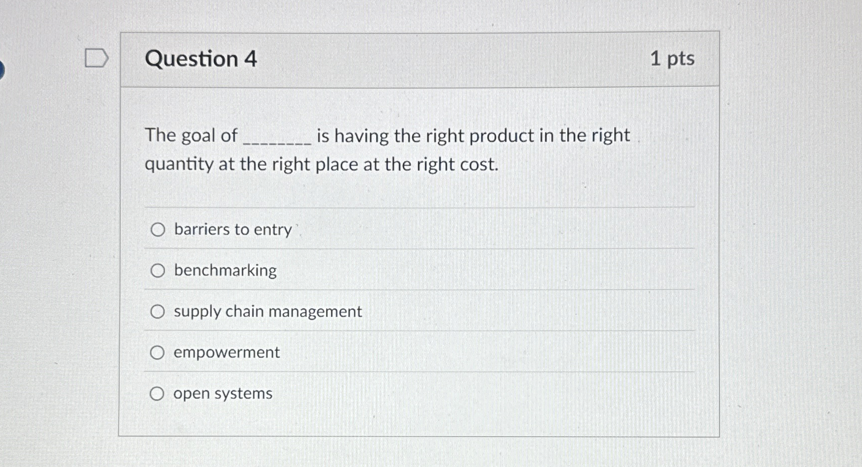 Solved Question 4The goal ofis having the right product in | Chegg.com