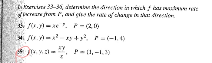 Solved In Exercises 33-36, determine the direction in which | Chegg.com