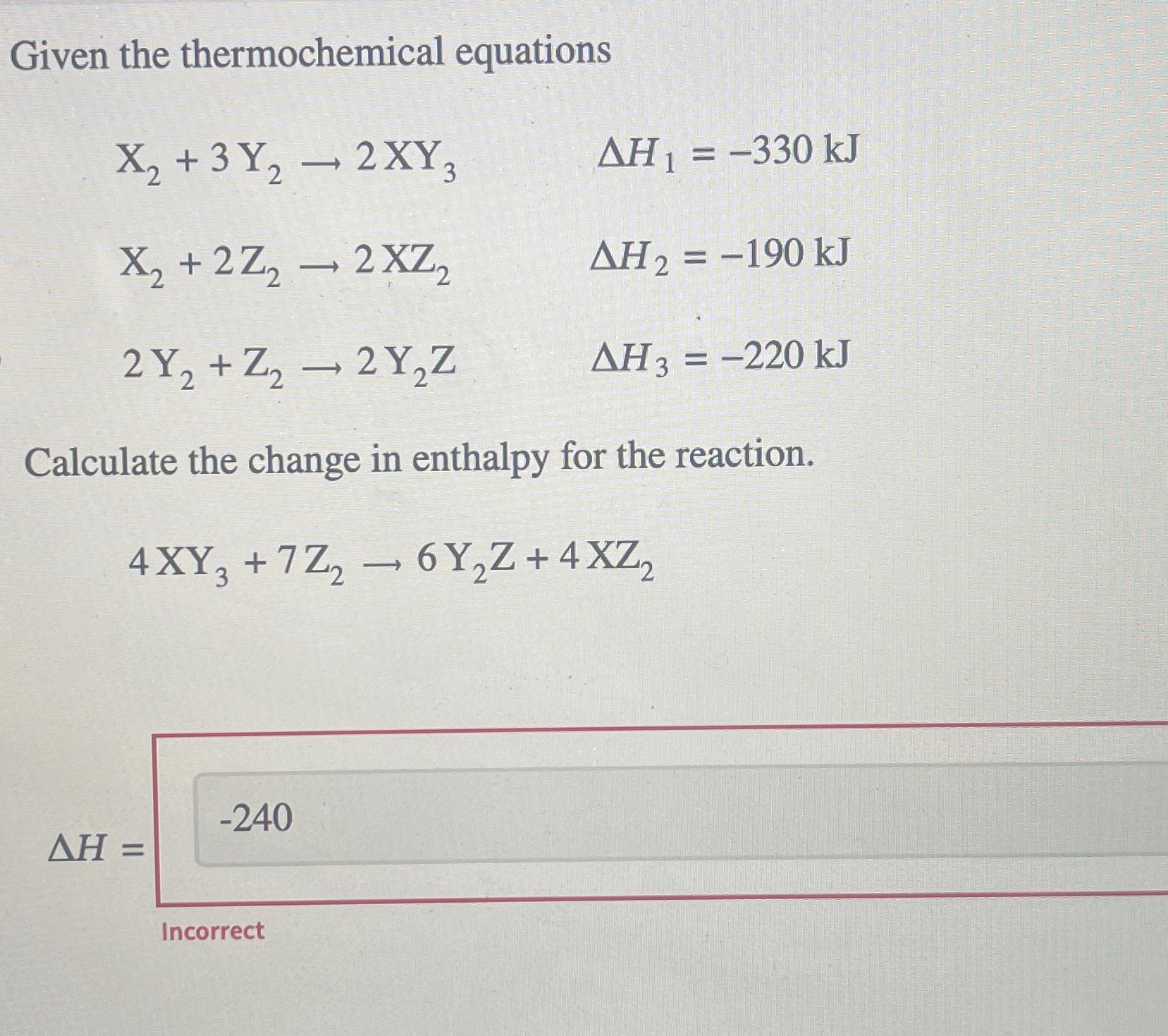 Solved Given the thermochemical | Chegg.com