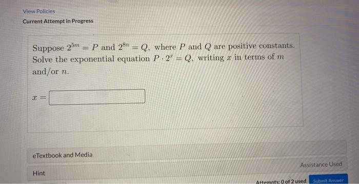 Solved Suppose 25m=P and 28n=Q, where P and Q are positive | Chegg.com