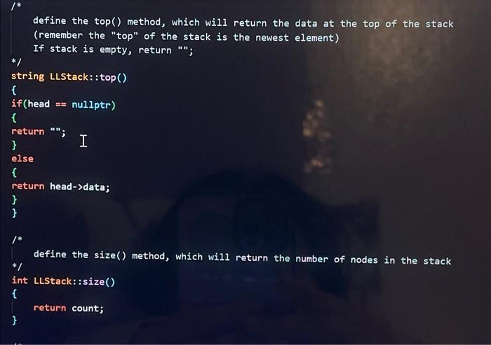 Solved define the top() method, which will return the data | Chegg.com Solved define the top() method, which will return the data | Chegg.com