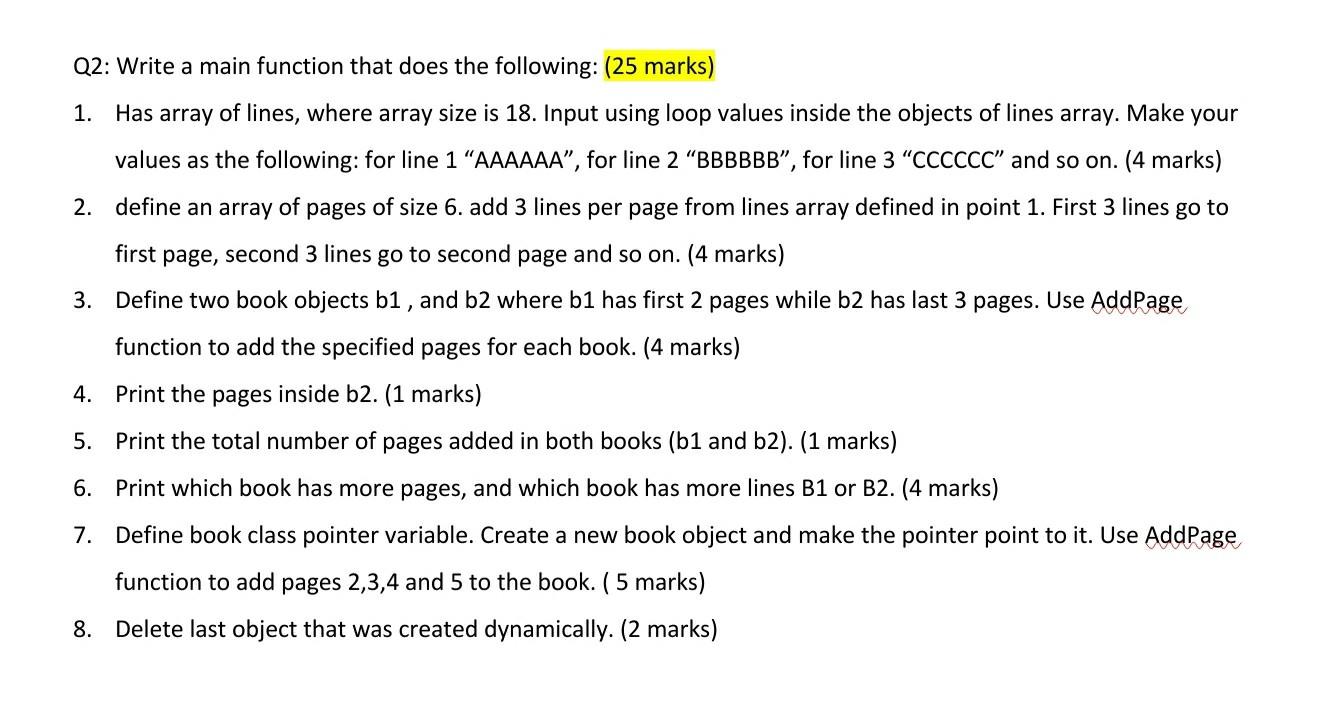 Solved Object Oriented programming Homework 2 Deadline | Chegg.com
