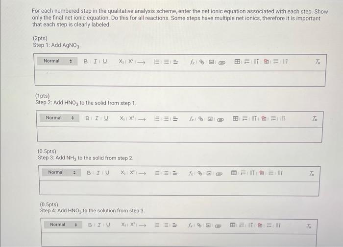 For each numbered step in the qualitative analysis | Chegg.com
