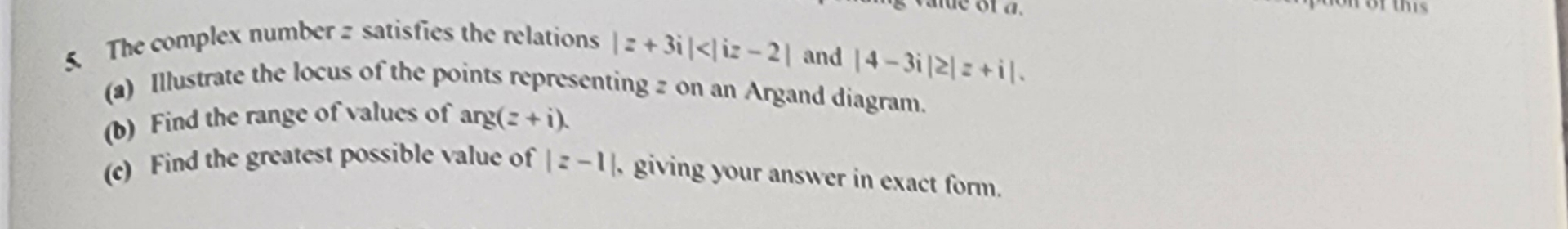 Solved The complex number z ﻿satisfies the relations | Chegg.com