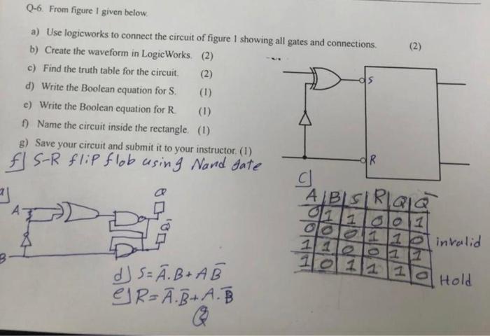 Solved a) Use logicworks to connect the circuit of figure 1 | Chegg.com
