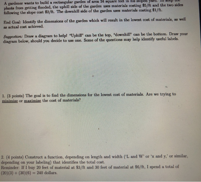 Solved A gardener wants to build a rectangular garden of | Chegg.com