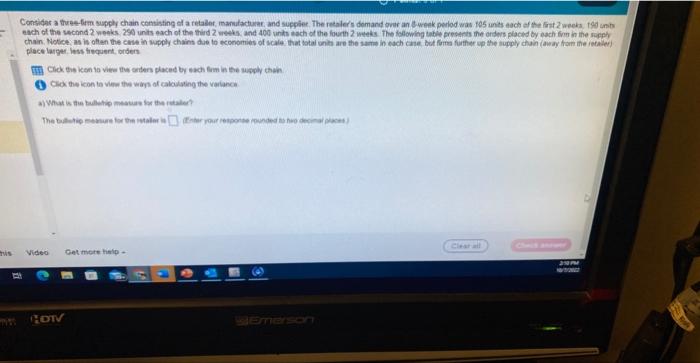 Solved place larges, less tiequent, ordern Click tis kon in | Chegg.com