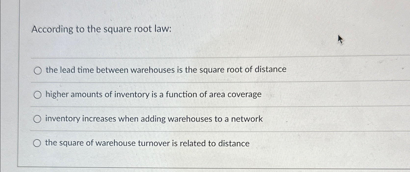 Solved According to the square root law:the lead time | Chegg.com