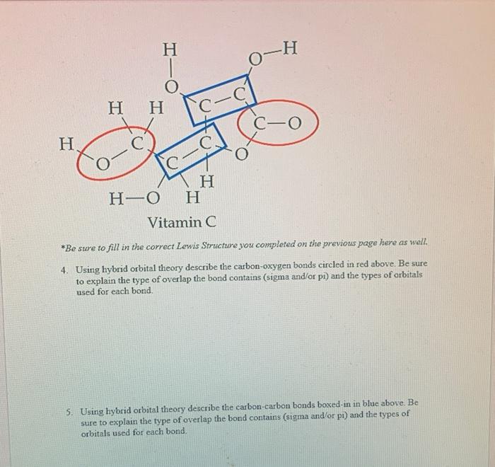 Solved Below you will see the atomic skeleton of the Vitamin | Chegg.com