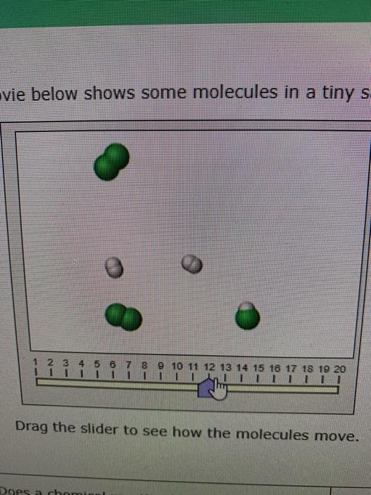 Solved The movie below shows some molecules in a tiny sample | Chegg.com