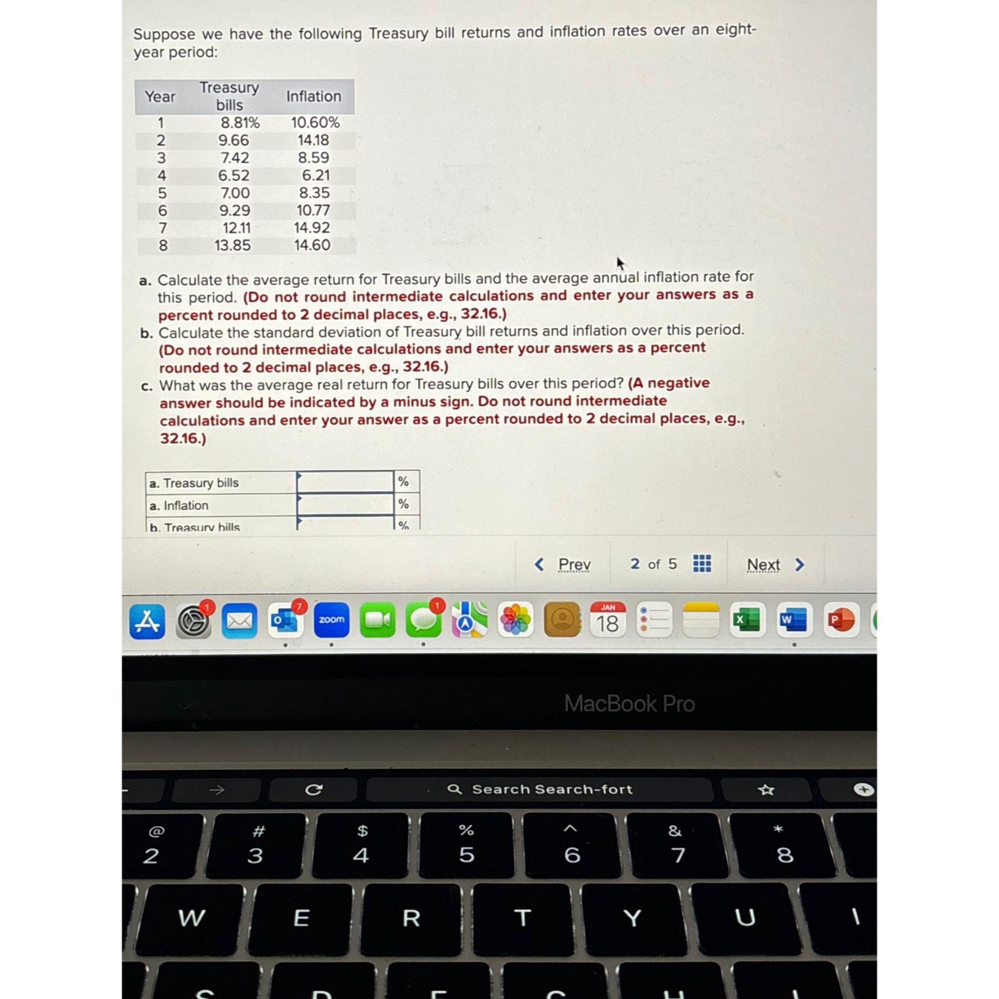 Solved Suppose we have the following Treasury bill returns | Chegg.com