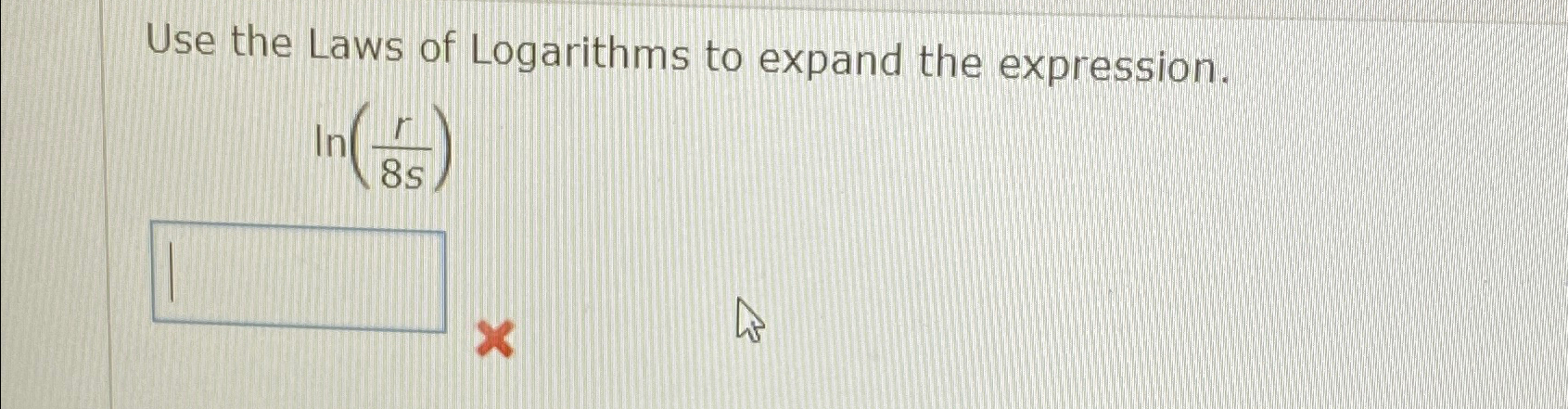 Solved Use the Laws of Logarithms to expand the | Chegg.com