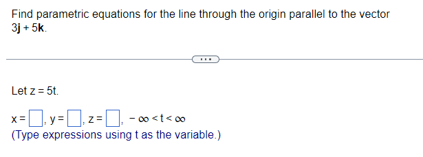 Solved Find parametric equations for the line through the | Chegg.com