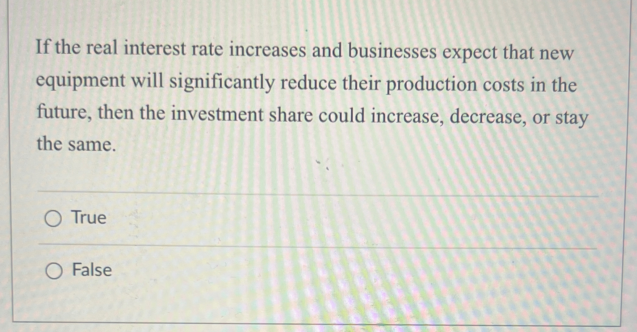 Solved If the real interest rate increases and businesses | Chegg.com