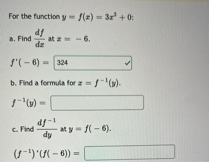 Solved or the linear function y=f(x)=−3x−10: a. Find dxdf at | Chegg.com