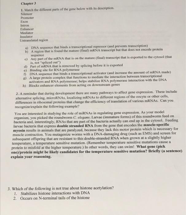 Solved 3. There three modes of cell type specification: | Chegg.com