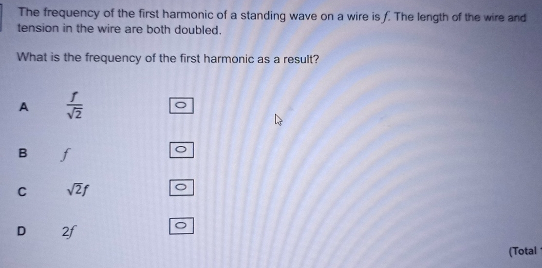Solved The frequency of the first harmonic of a standing | Chegg.com
