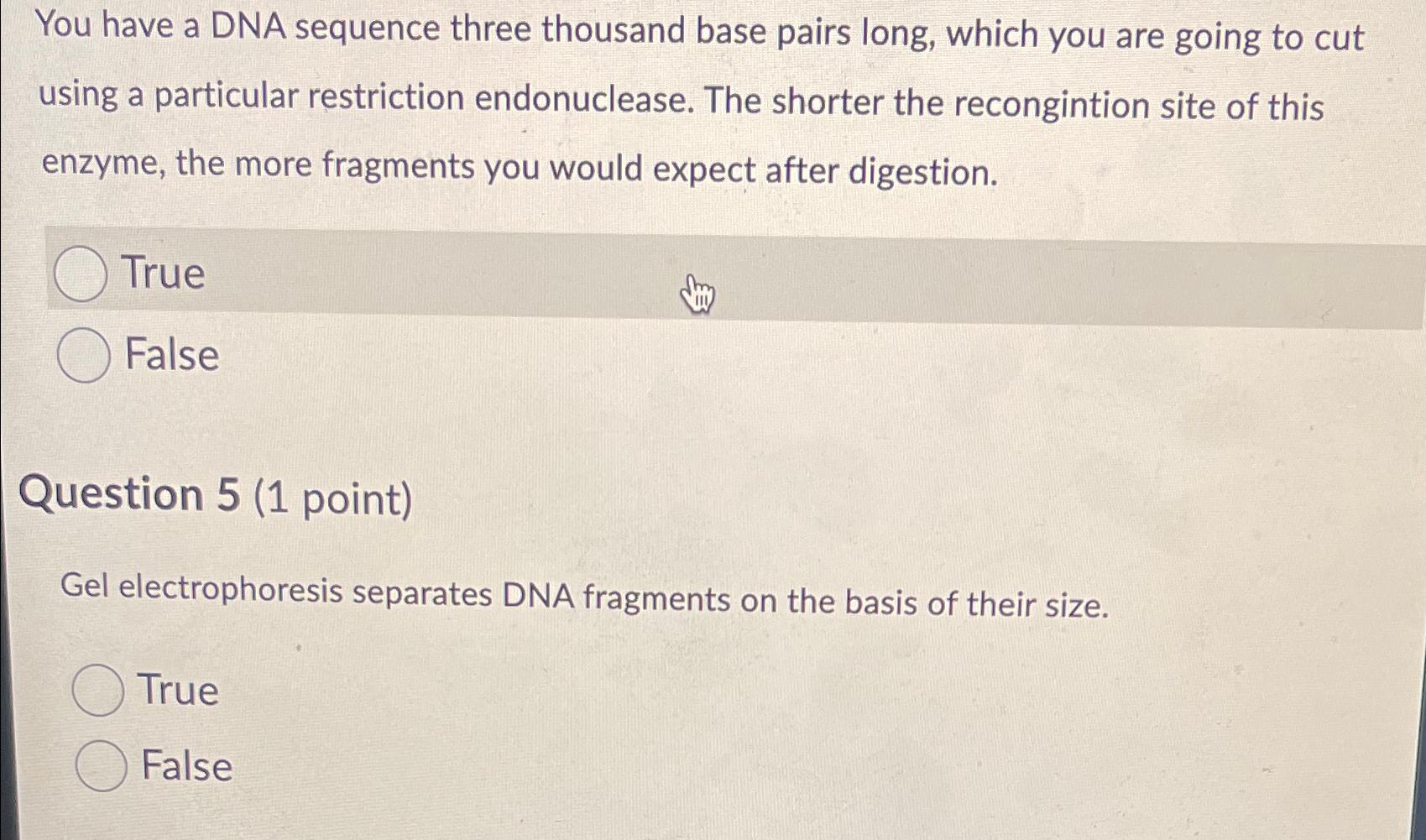 Solved You have a DNA sequence three thousand base pairs | Chegg.com