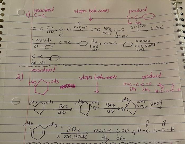Solved I need help writing the steps between for number | Chegg.com