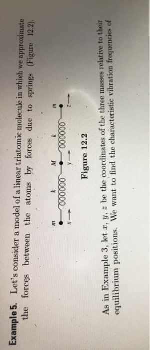 Solved Example 5. Let's consider a model of a linear | Chegg.com