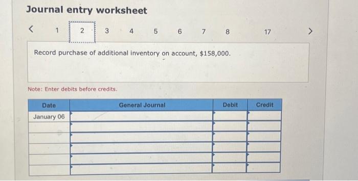 Solved Journal entry worksheet