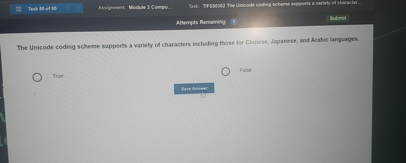 Solved Task 50 ﻿of 50Assignment: Module 3 ﻿Compu...Task: | Chegg.com