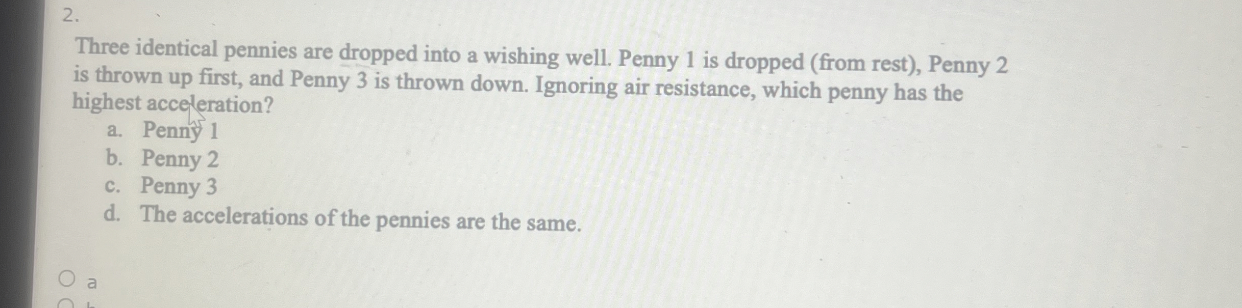 Solved Three identical pennies are dropped into a wishing | Chegg.com