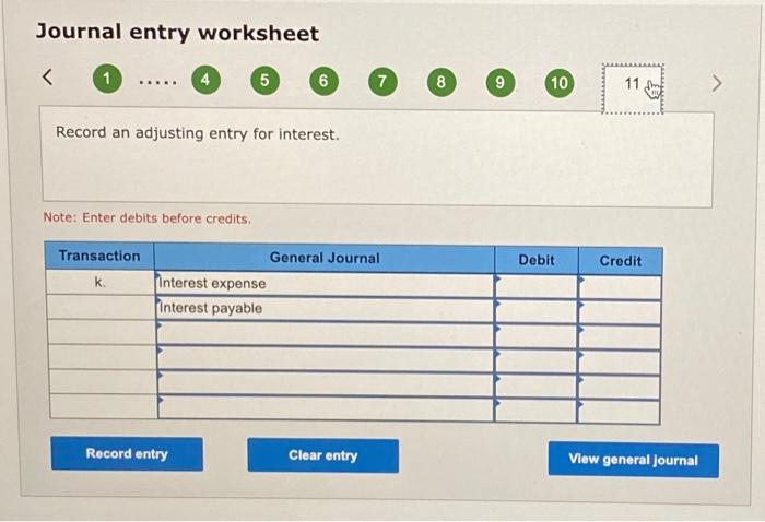 Solved Journal entry worksheet (1) 2 3 4 Record an adjusting | Chegg.com