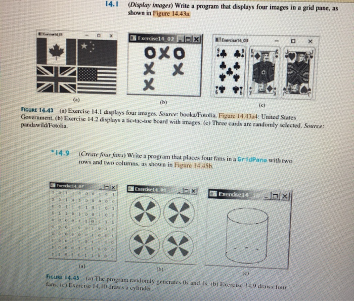 14.1 (Display images) Write a program that displays | Chegg.com