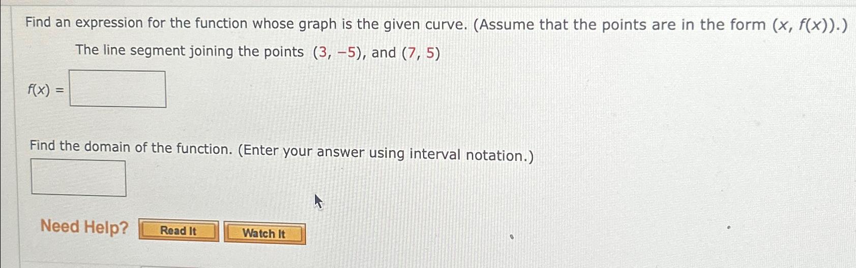 Solved Find an expression for the function whose graph is | Chegg.com