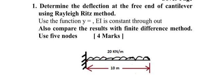 Solved use the given function of y.by both Raleigh ritz and | Chegg.com