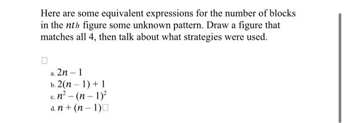 Solved Here are some equivalent expressions for the number | Chegg.com