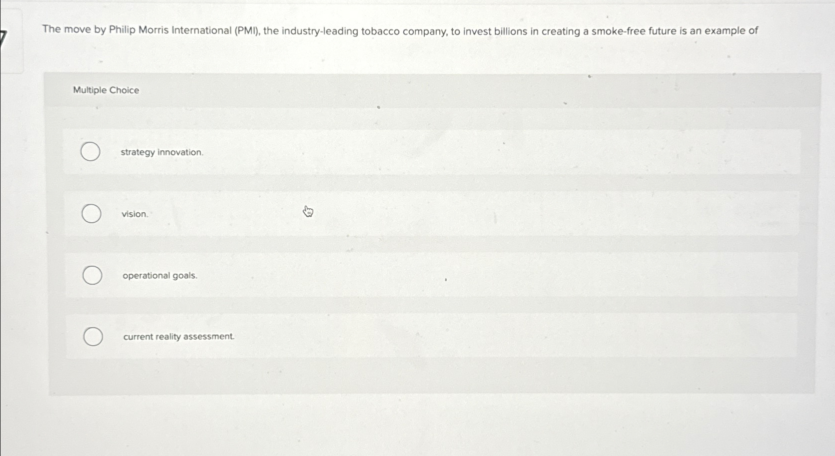 Solved The move by Philip Morris International (PMI), ﻿the | Chegg.com