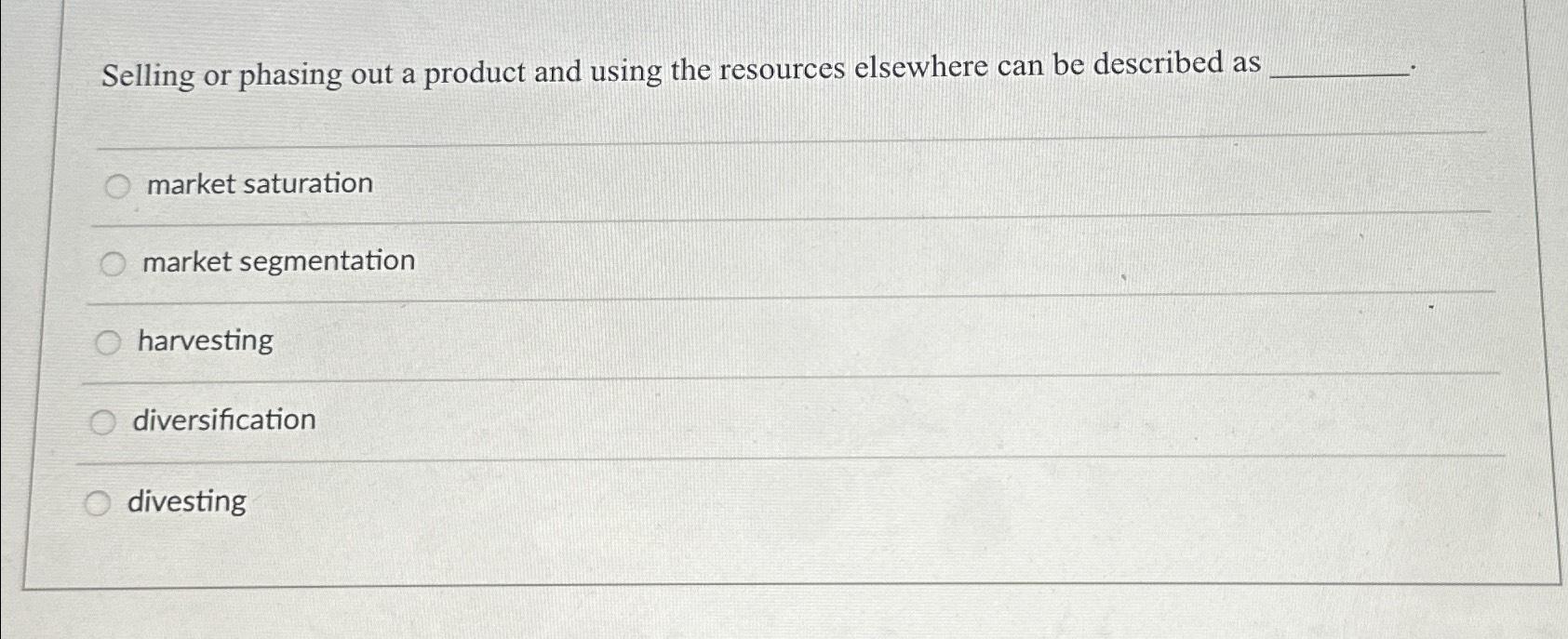 Solved Selling or phasing out a product and using the | Chegg.com