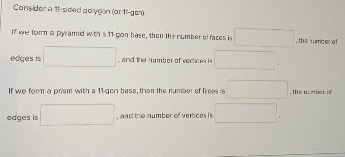Solved Consider a 11-sided polygon (or 11-gon). If we form a | Chegg.com