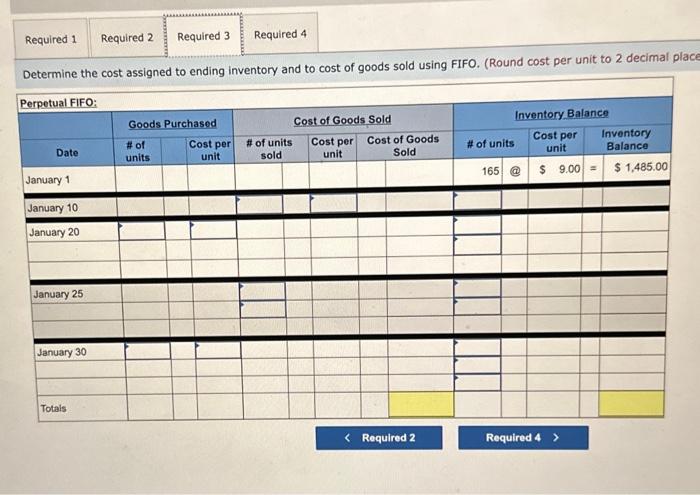Solved Complete the table to determine the cost assigned | Chegg.com