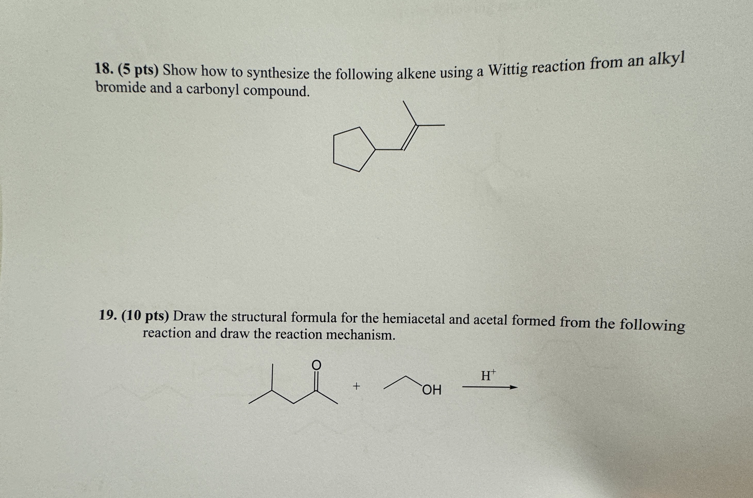 Solved (5 ﻿pts) ﻿Show how to synthesize the following alkene | Chegg.com