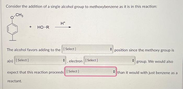 Solved Consider the addition of a single alcohol group to | Chegg.com