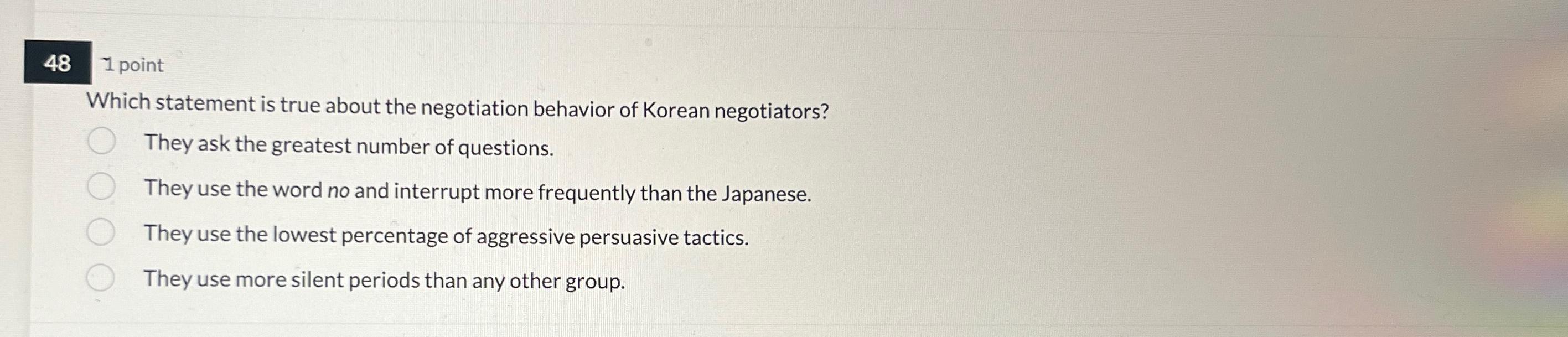 Solved 48 1 ﻿pointWhich statement is true about the | Chegg.com